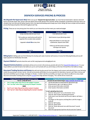 Dispatch Services – Hypersonic Trucking